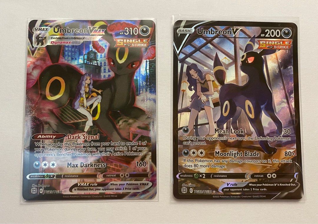 Pokemon Brilliant Stars Trainer Gallery Umbreon V / Vmax Card set ...