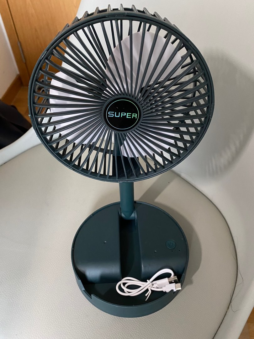 Portable USB charger Fan, Furniture & Home Living, Lighting & Fans ...