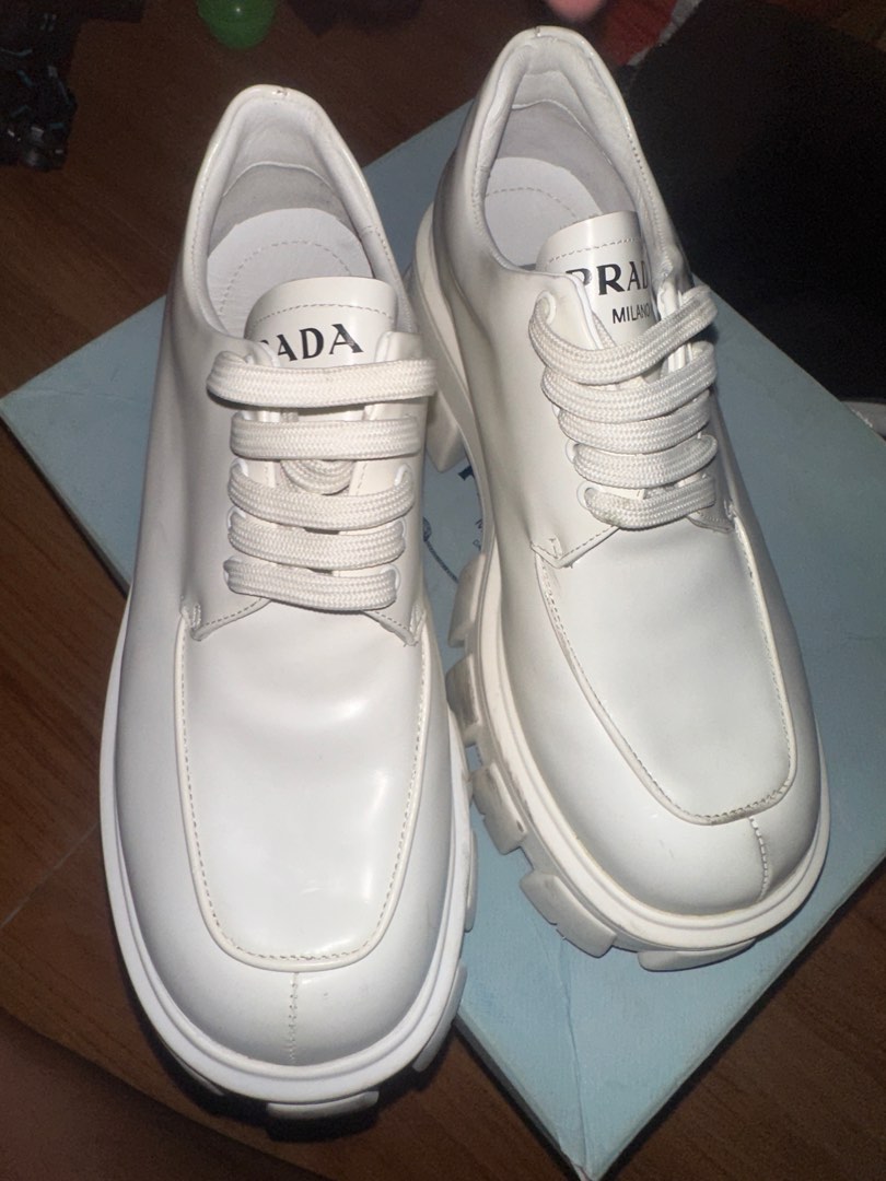 Prada Monolith lace-up shoes, Women's Fashion, Footwear, Loafers on ...