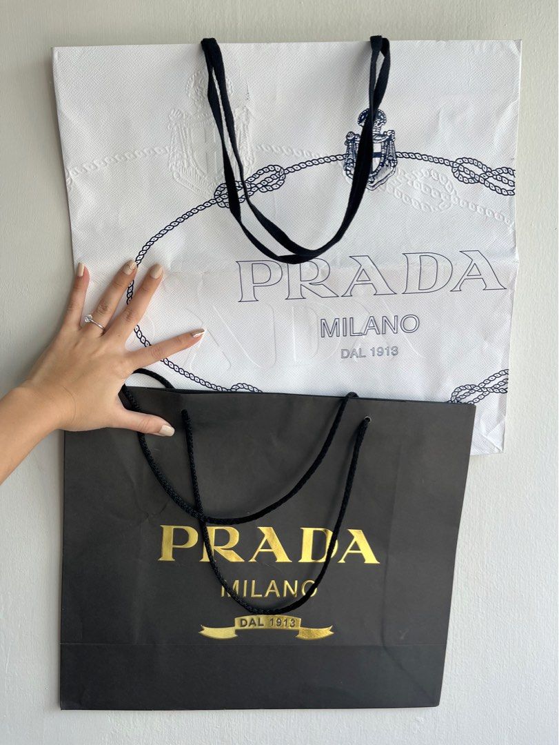 Prada paper bag, Luxury, Accessories on Carousell