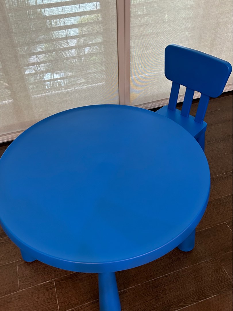 Preloved ikea mammut table and chair, Babies & Kids, Baby Nursery ...