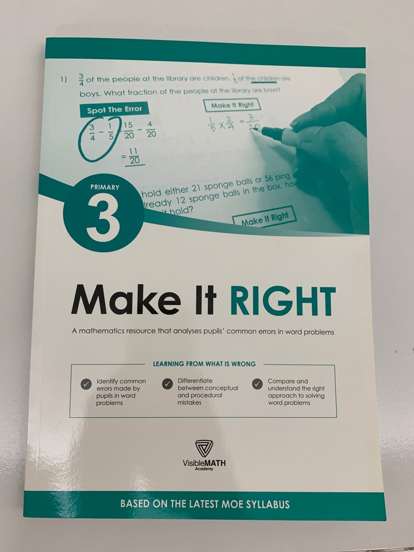 Primary 3 Math Assessment book - Make it right, Hobbies & Toys, Books ...