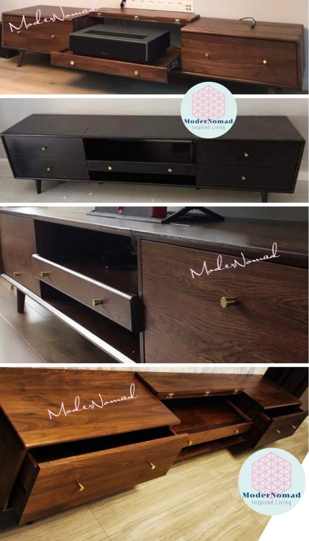 Projector & TV Console Sideboard Projector Cabinet TV Storage Cabinet ...