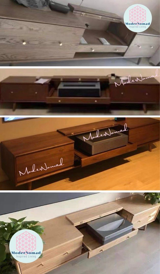 Projector & TV Console Sideboard Projector Cabinet TV Storage Cabinet ...