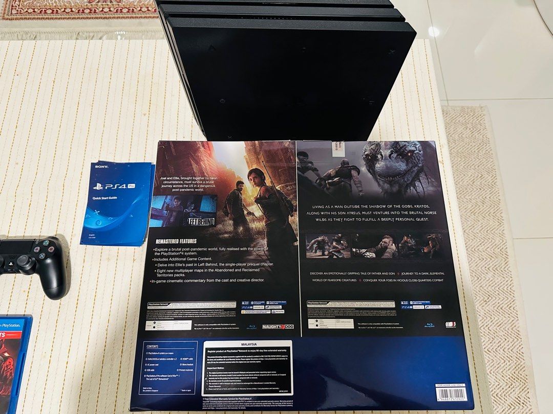 PS4 Pro 1TB 4K Gaming Console, Jet Black, Video Gaming, Video Game ...