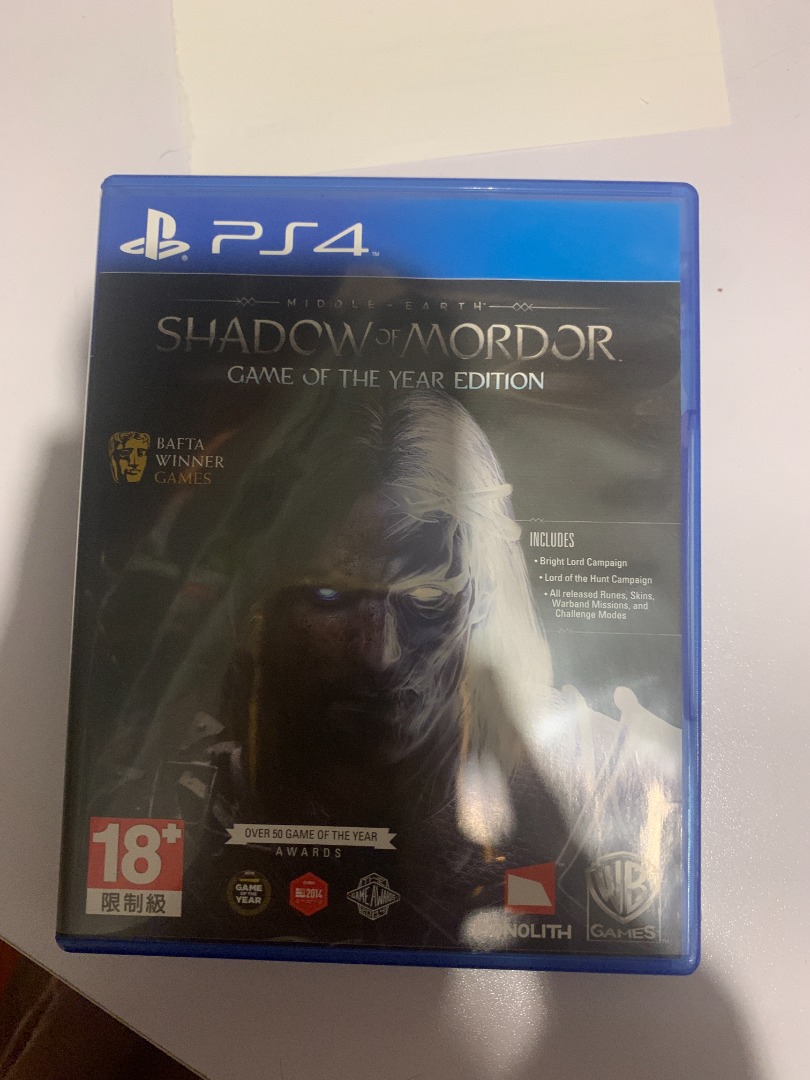 ps4 shadow of mordor, Video Gaming, Video Games, PlayStation on Carousell