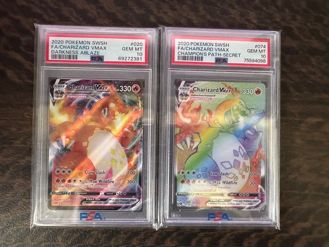[PSA10] Charizard Vmax Set, Hobbies & Toys, Toys & Games on Carousell