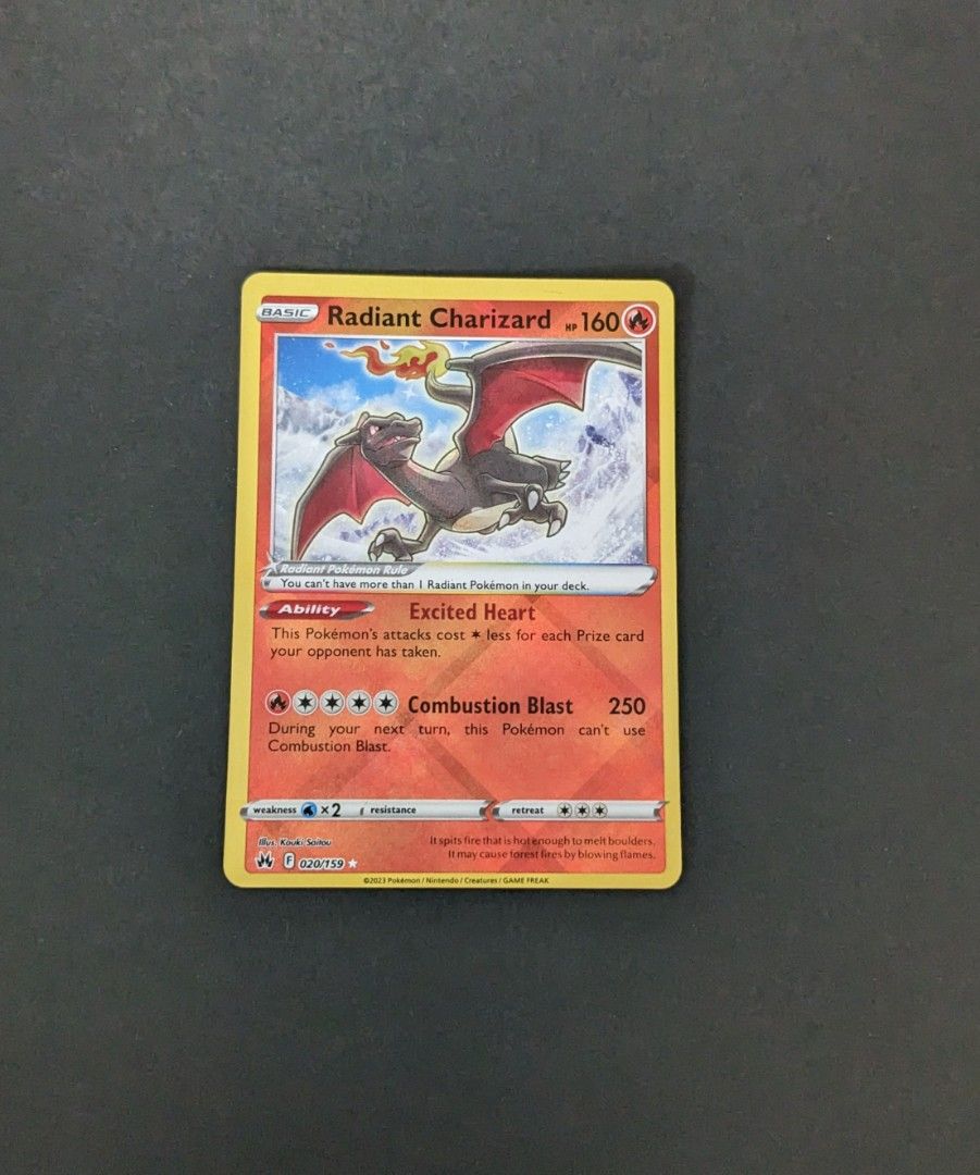 Radiant Charizard Crown Zenith Pokemon Card Tcg, Hobbies & Toys, Toys ...