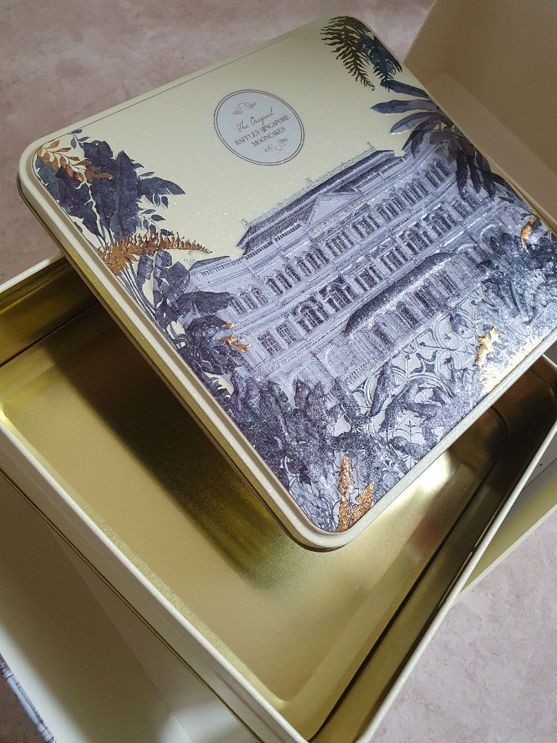 Raffles Hotel 3D mooncake moon cake box, Furniture & Home Living, Home ...