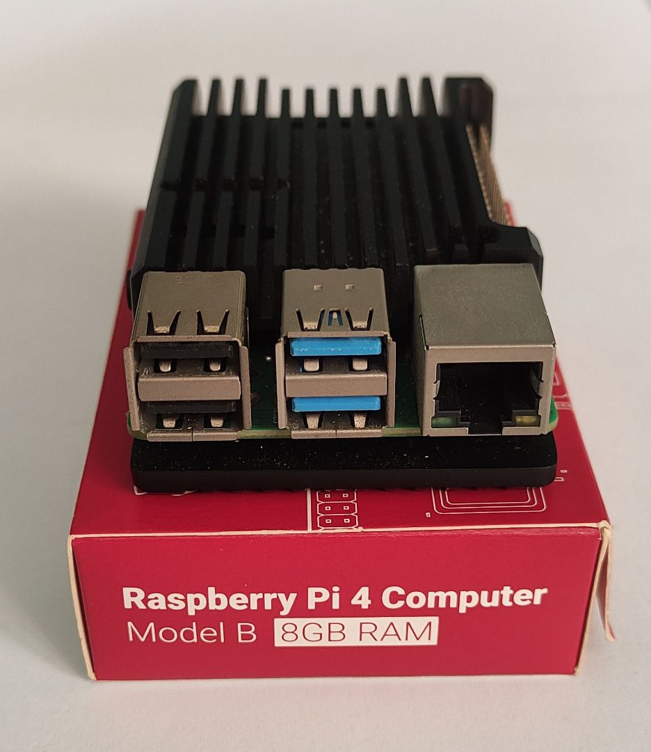 Raspberry Pi 4 B 8GB RAM c/w passive cooler and spare active cooler ...