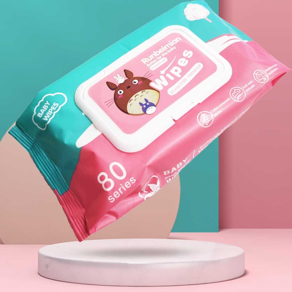 Runbeimian Baby Wipes 80 sheets, Babies & Kids, Bathing & Changing ...