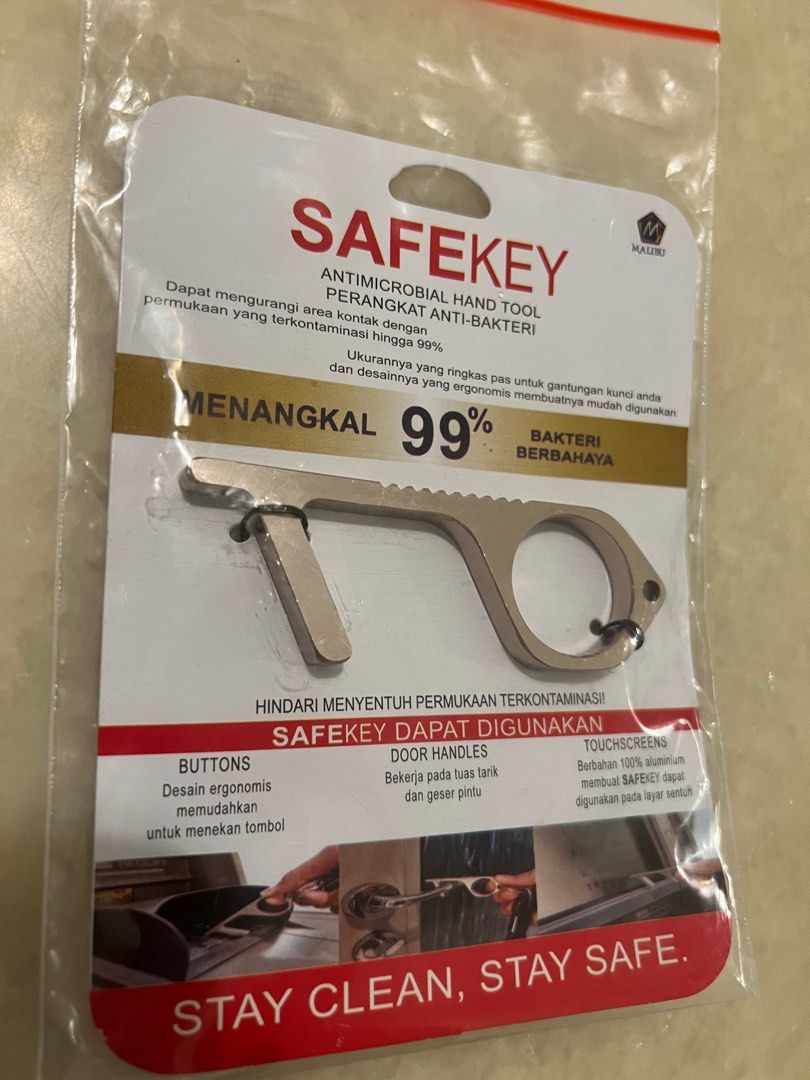Safe key anti microbial hand tool, Beauty & Personal Care, Sanitary ...