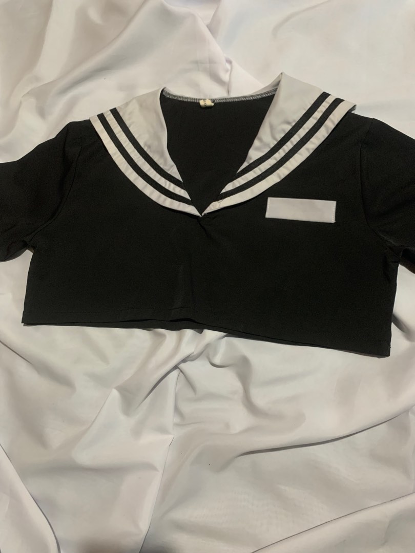 sailor top•crop•coquette•japanese school uniform, Women's Fashion, Tops ...