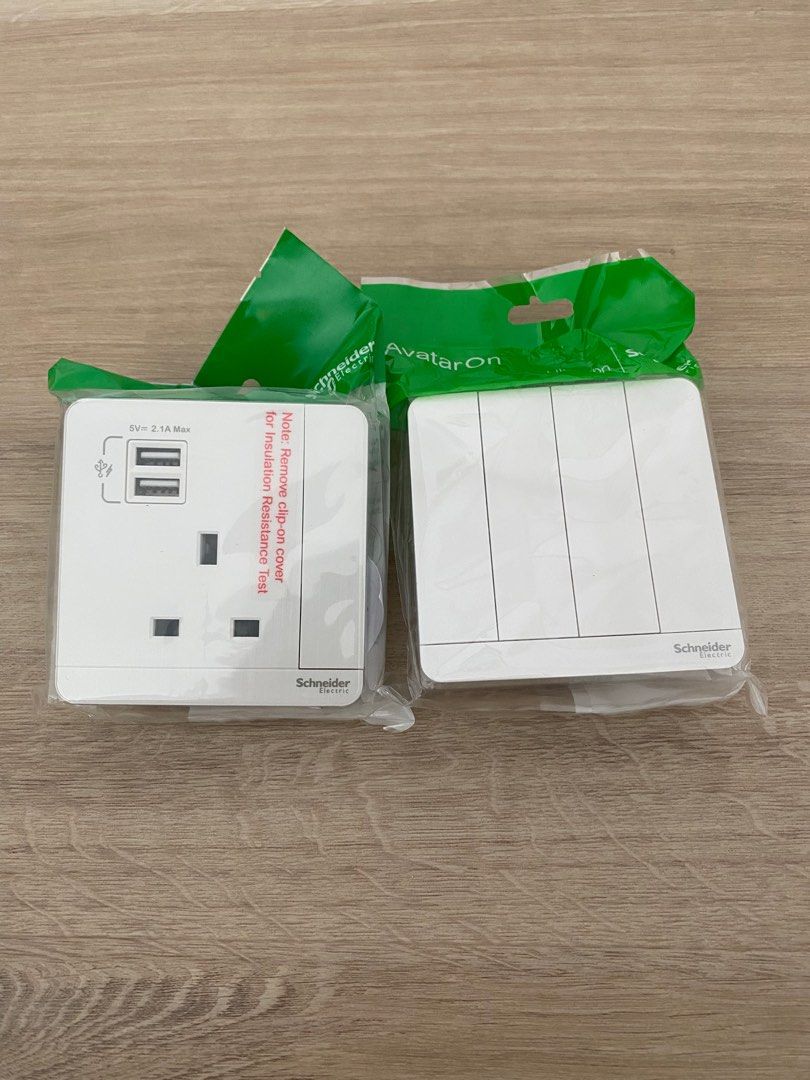 Schneider Avator On White Electric Socket, TV & Home Appliances, Electrical, Adaptors & Sockets ...