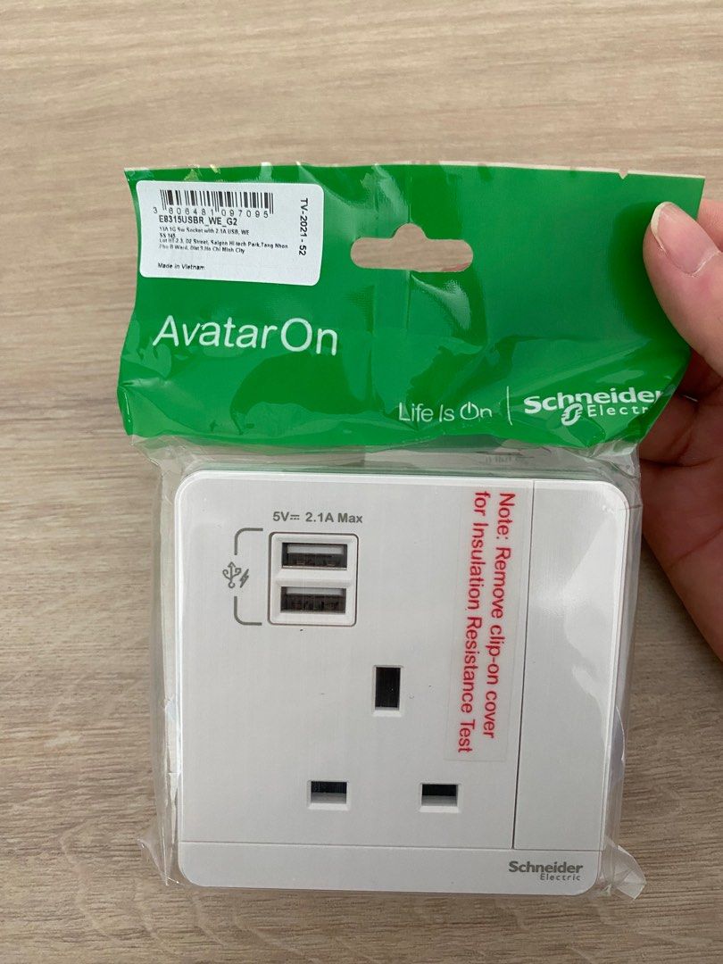 Schneider Avator On White Electric Socket, TV & Home Appliances, Electrical, Adaptors & Sockets ...