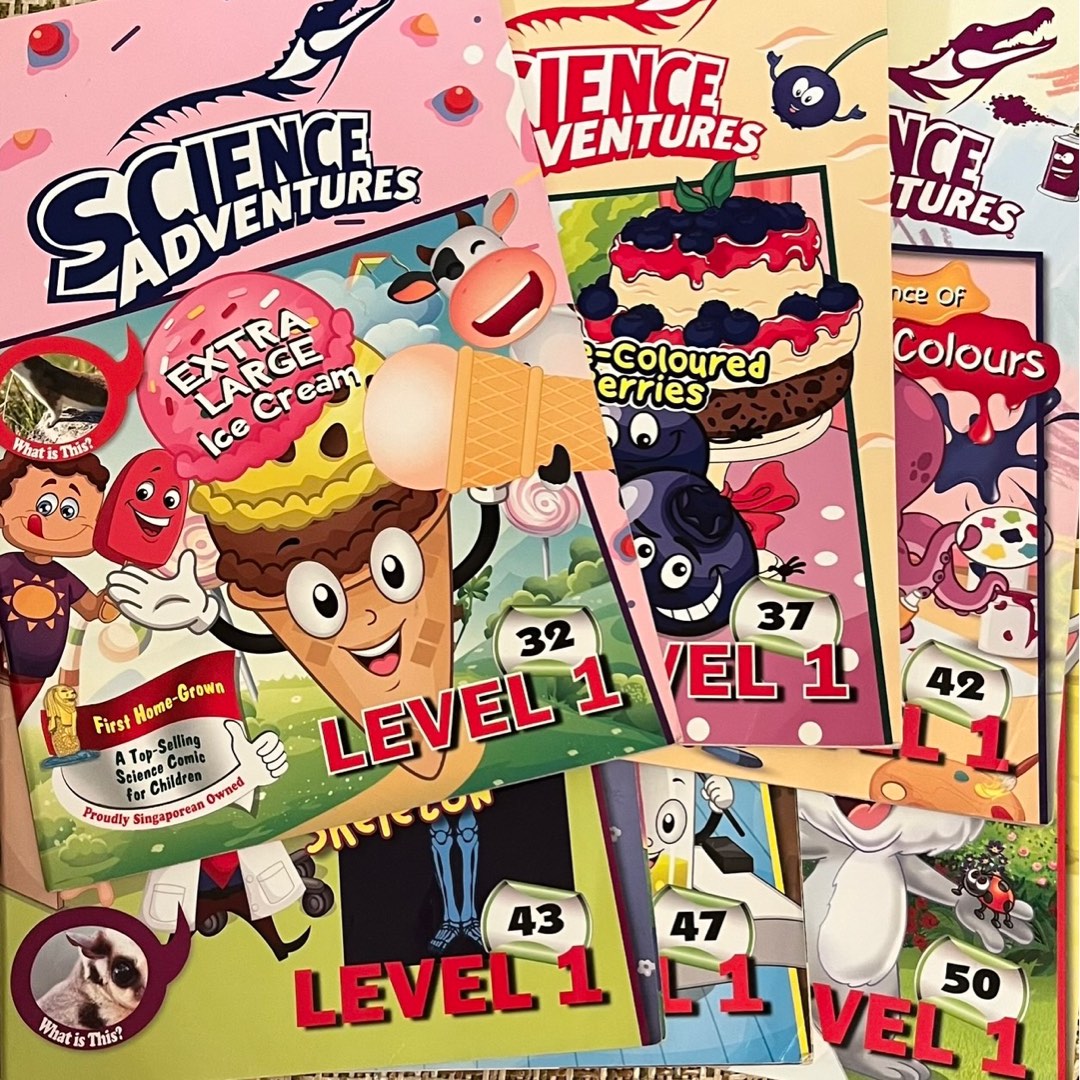 「極新」新加坡兒童讀物Science Adventures 原價$50/本, 興趣及遊戲, 書本 & 文具, 小朋友書 - Carousell