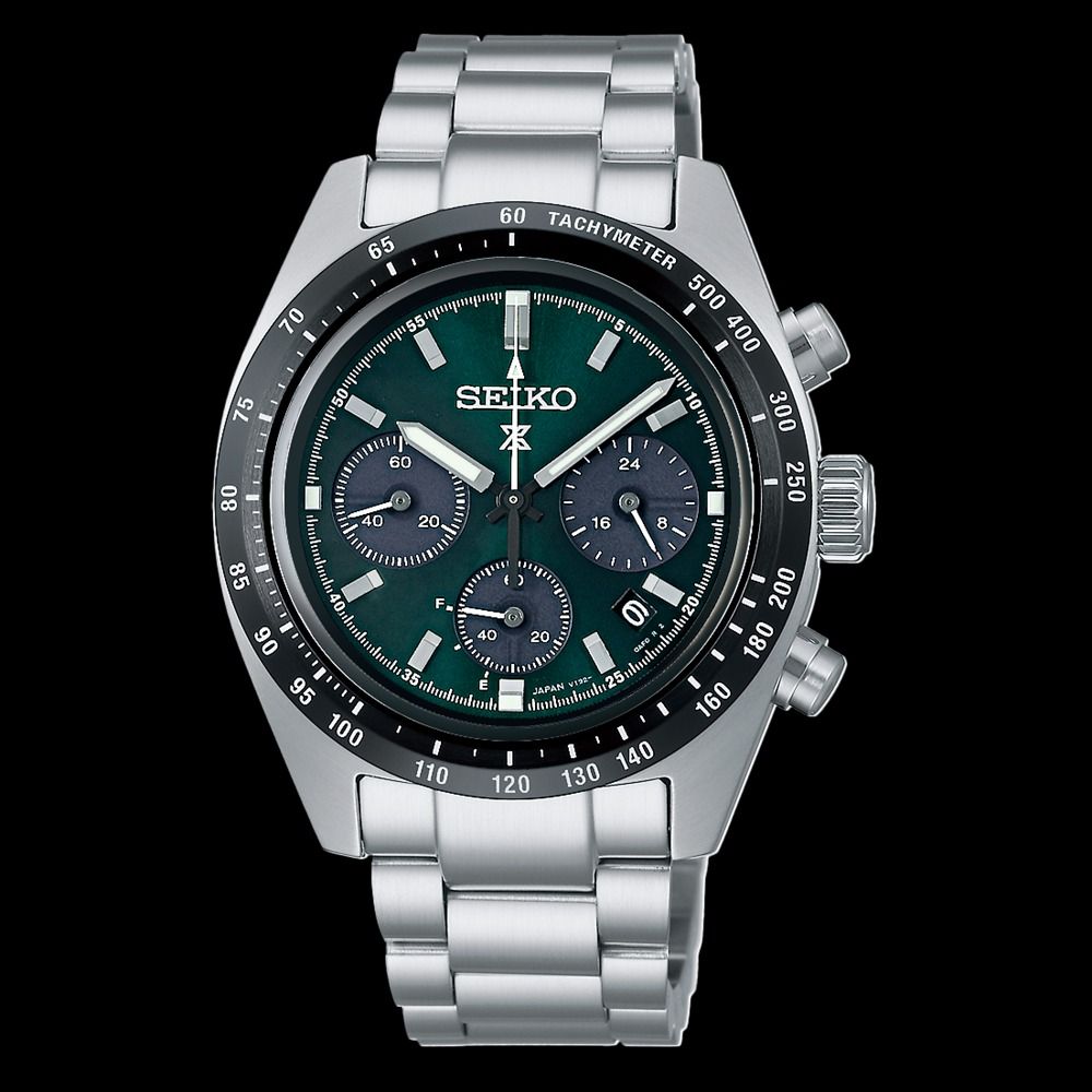 Seiko Prospex Speedtimer Green Dial Sandblast Finishing Stainless Steel ...