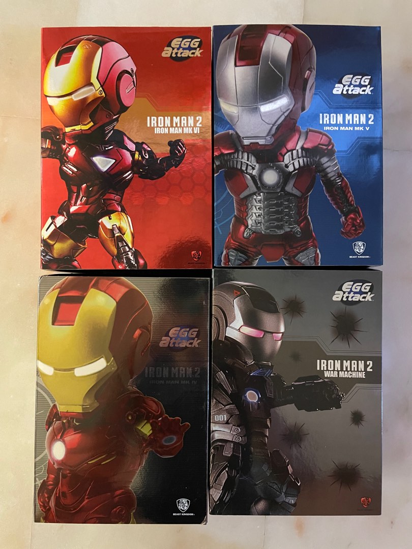 (Set of 4) Egg Attack Iron Man Marvel Comics Studios figure with war ...