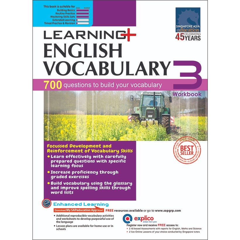 [SG Free Mail] Learning+ English Vocabulary Workbook 1 - 6 | Skill ...