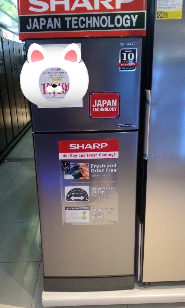 Sharp Inverter Two Door No Frost Refrigerator 6.6cft 7.9cft 9cft 11cft ...