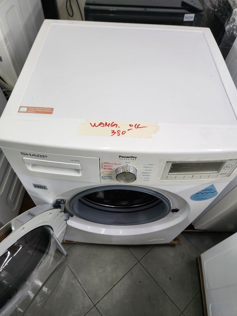 SHARP Washer & Dryer 9kg/6kg ES-VD900, TV & Home Appliances, Washing ...