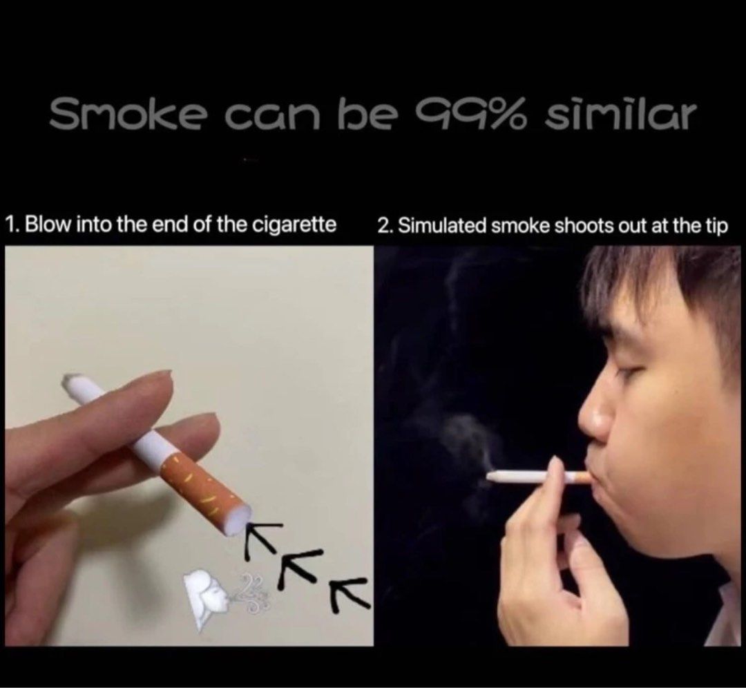 SHEIN FAKE PUFF CIGAR: 6 pcs realistic cigarettes with fake puff smoke ...