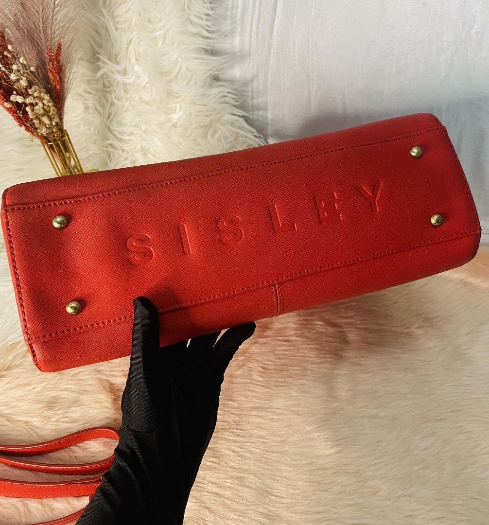 SISLEY Red Two-way, Women's Fashion, Bags & Wallets, Cross-body Bags on Carousell