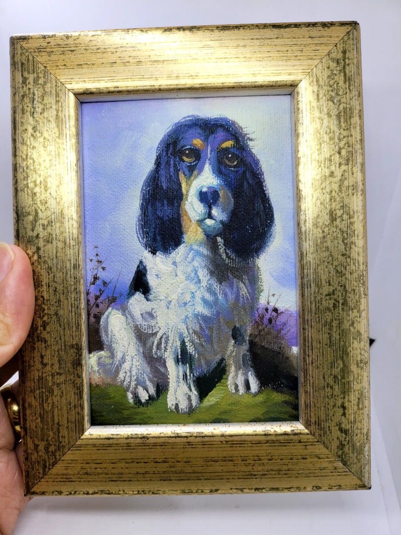 Small Oil Painting of a Cavalier King Charles Spaniel, Hobbies & Toys ...