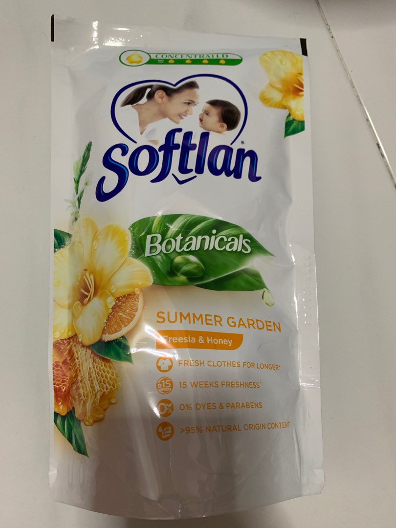 Softlan botanical concentrated fabric softener freesia and honey 550ml ...