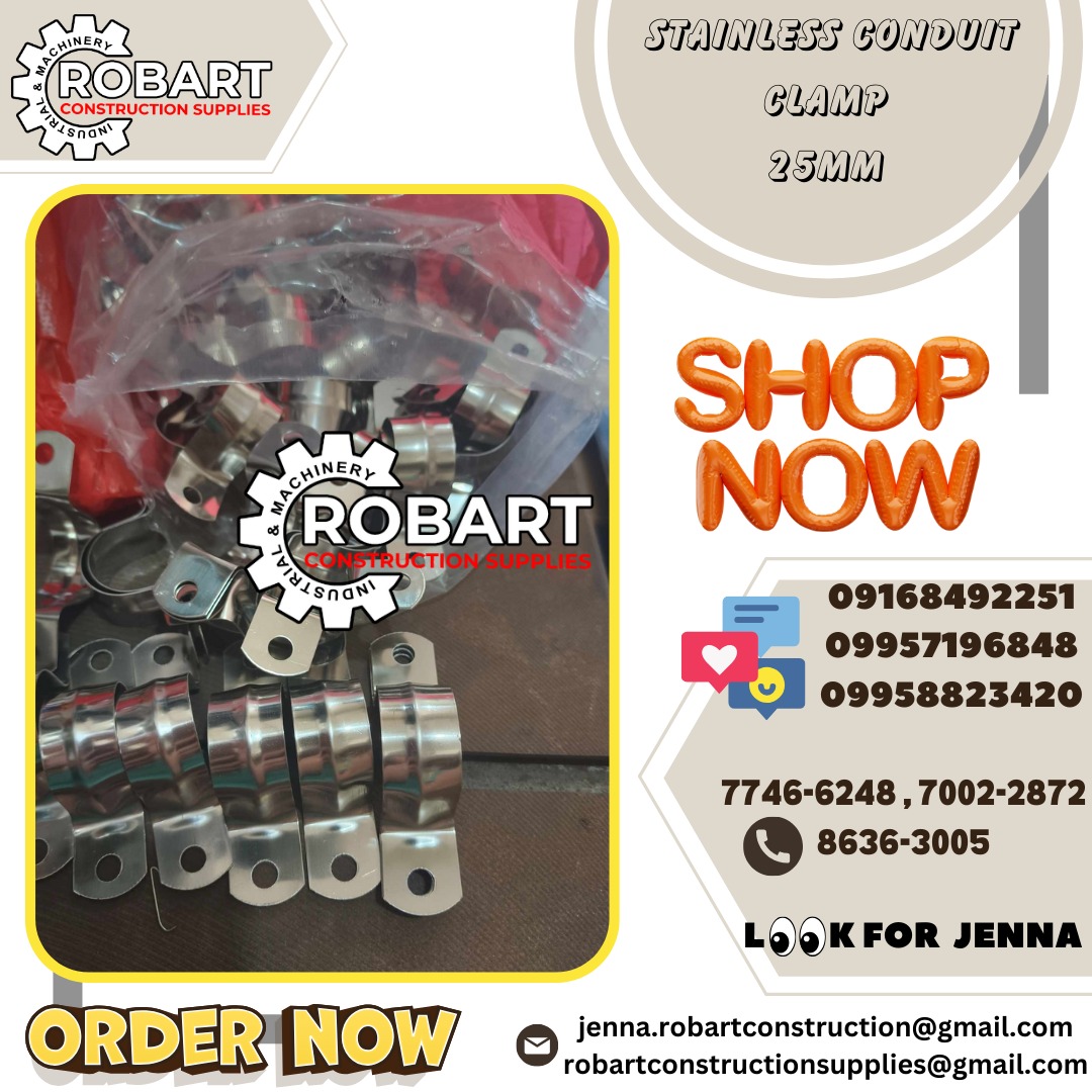 Stainless conduit clamp 25mm, Commercial & Industrial, Construction ...