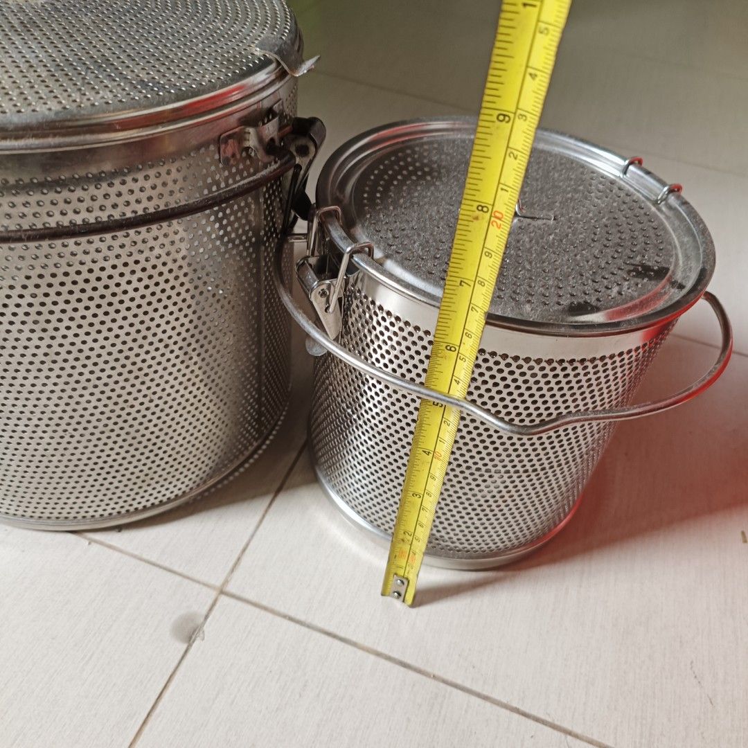 stainless steel professional perforated strainer, Furniture & Home ...
