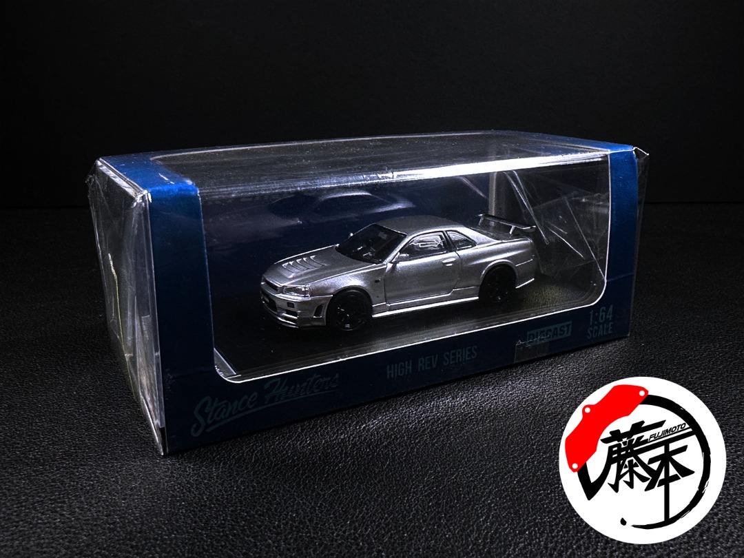 STANCE HUNTERS 1/64 NISSAN SKYLINE R34 GTR NISMO ZTUNE SILVER, Hobbies ...