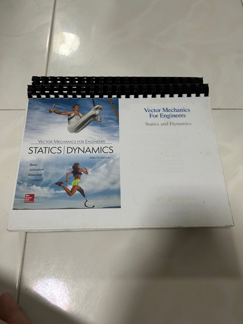 Statics and Dynamics Beer Johnston Twelfth Edition, Hobbies & Toys ...