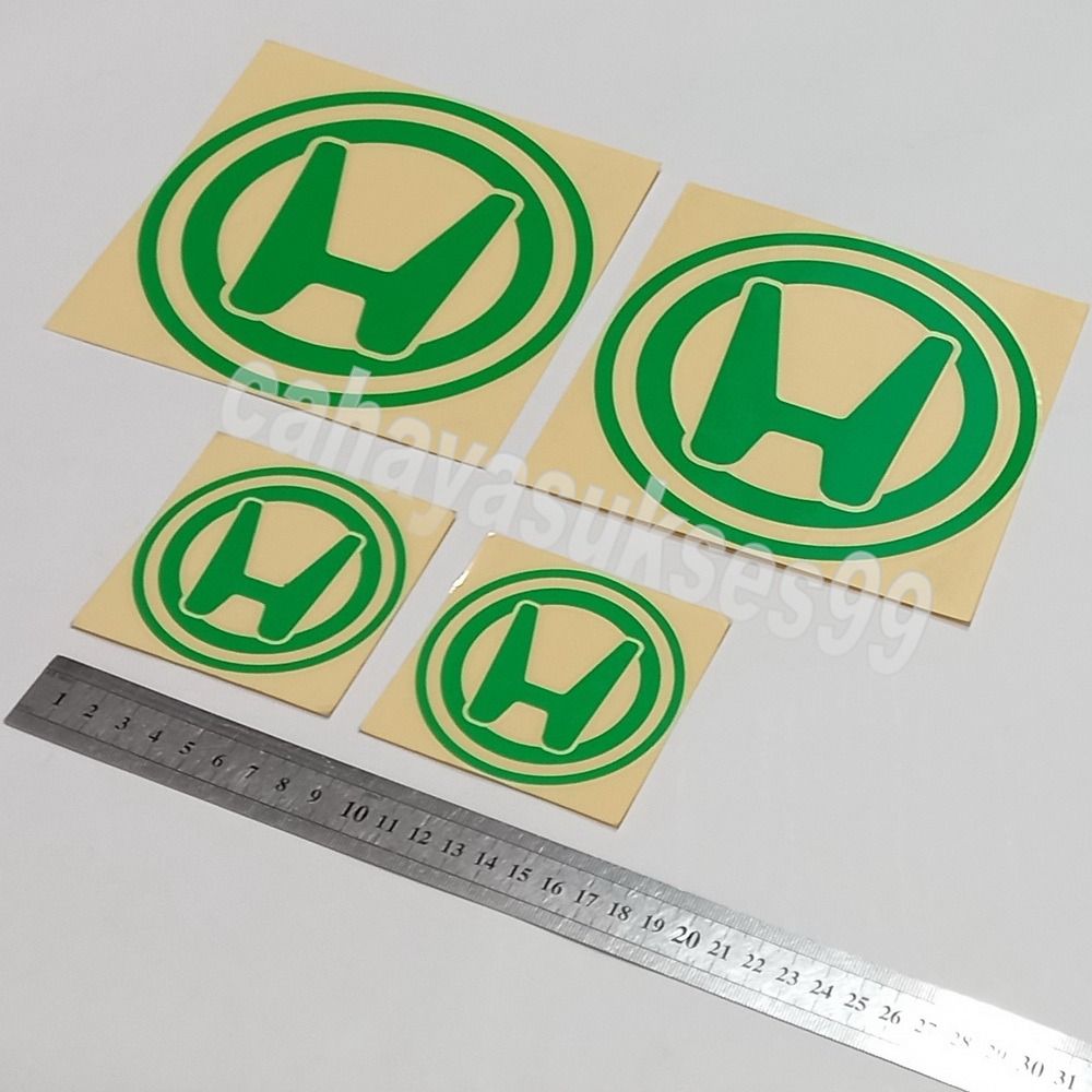 Sticker Logo HONDA Hijau Bulat 15cm dan 8cm Stiker Body Motor ...
