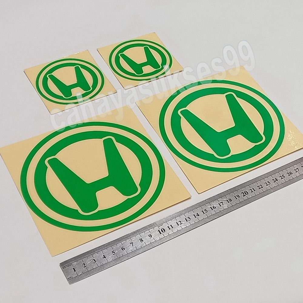 Sticker Logo HONDA Hijau Bulat 15cm dan 8cm Stiker Body Motor ...