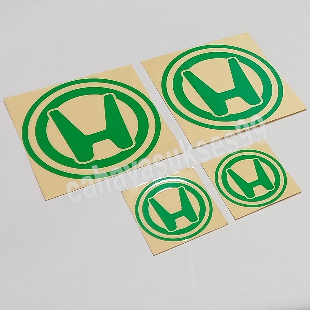Sticker Logo HONDA Hijau Bulat 15cm dan 8cm Stiker Body Motor ...