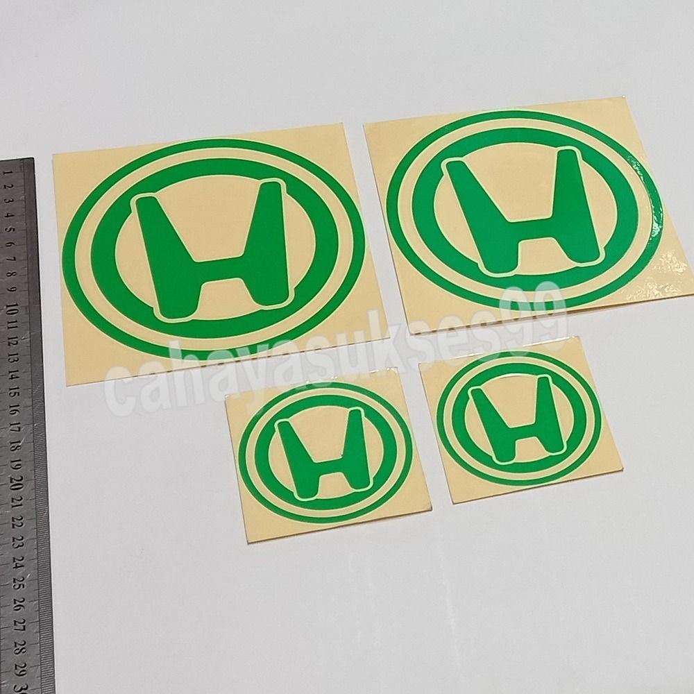 Sticker Logo HONDA Hijau Bulat 15cm dan 8cm Stiker Body Motor ...