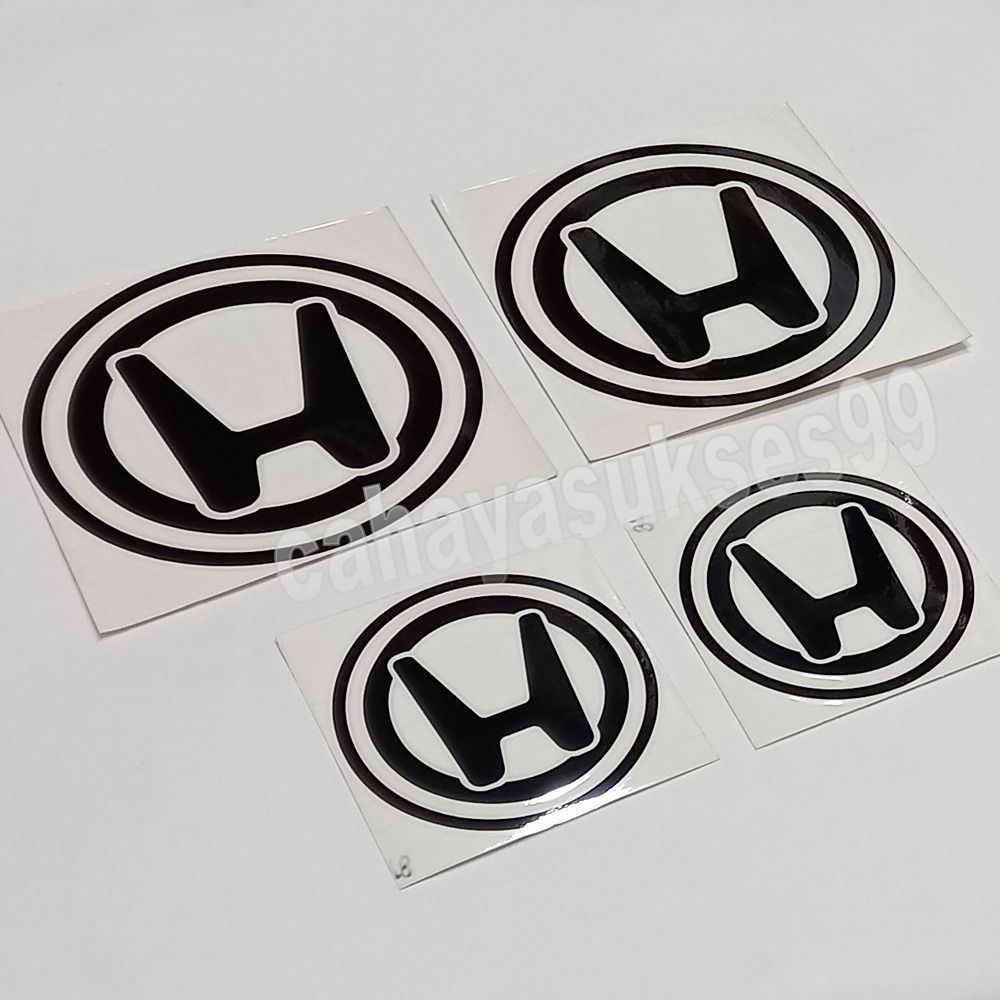 Sticker Logo HONDA Hitam Bulat 15cm dan 10cm Stiker Body Motor ...