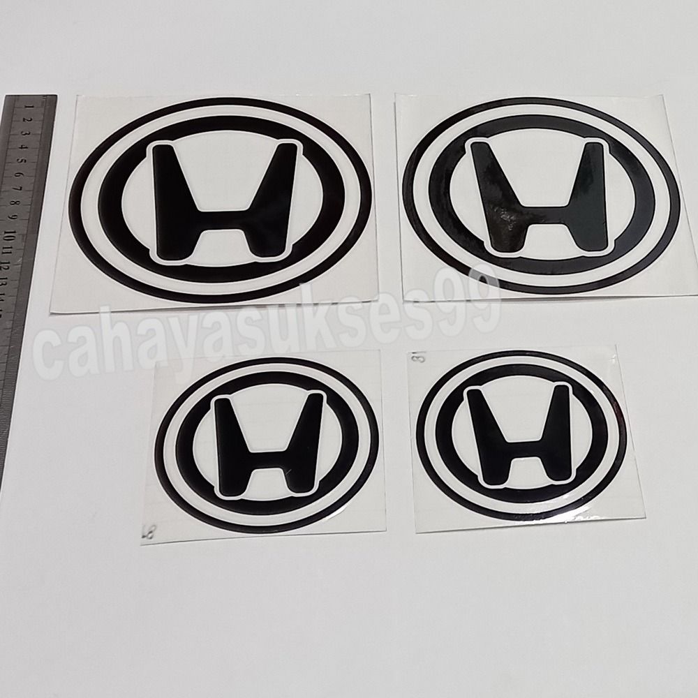 Sticker Logo HONDA Hitam Bulat 15cm dan 10cm Stiker Body Motor ...