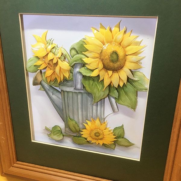 Sunflower paper tole frame, Furniture & Home Living, Home Decor, Frames ...