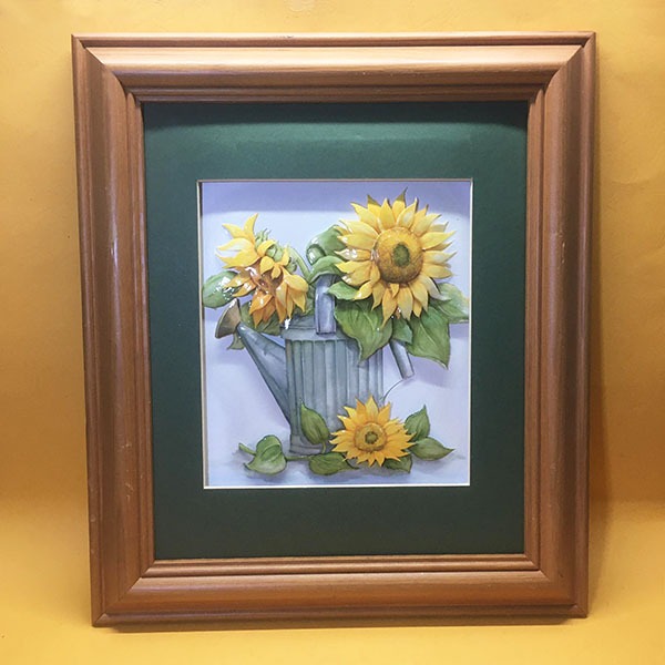 Sunflower paper tole frame, Furniture & Home Living, Home Decor, Frames ...