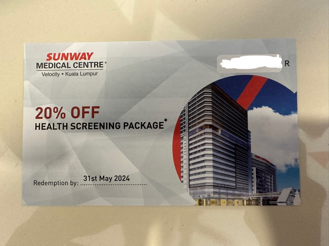 Sunway Medical Centre Health Screening voucher, Tickets & Vouchers ...