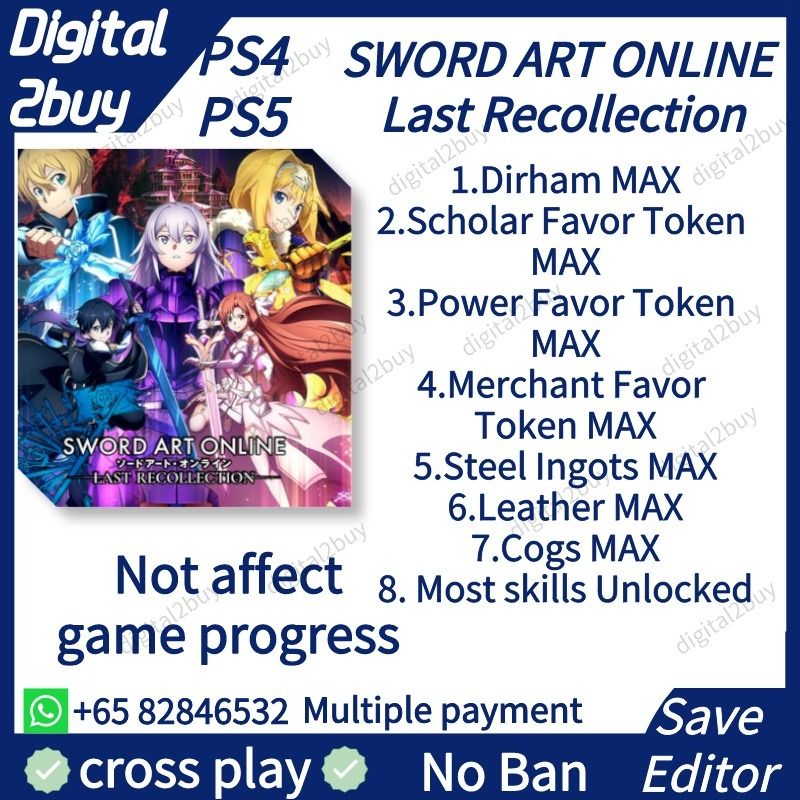 PS4 Steam SWORD ART ONLINE Last Recollection Save Editor SAOLR Save ...