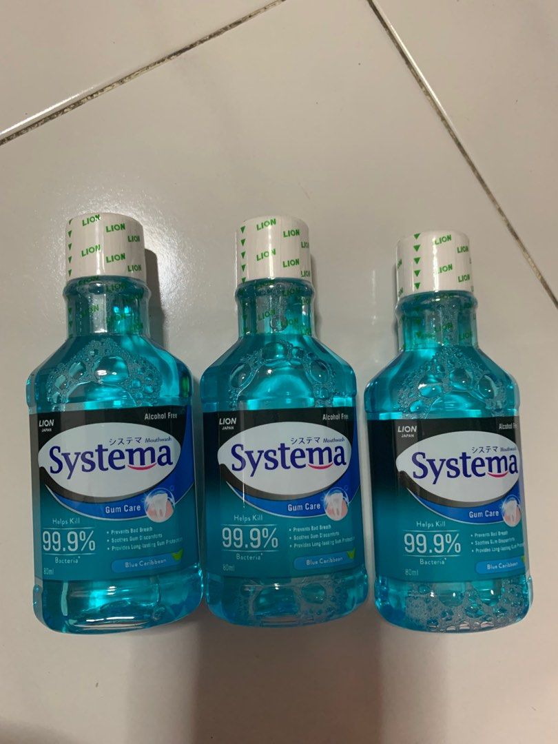 Systema mouthwash gum care 80ml blue caribbean, Beauty & Personal Care ...