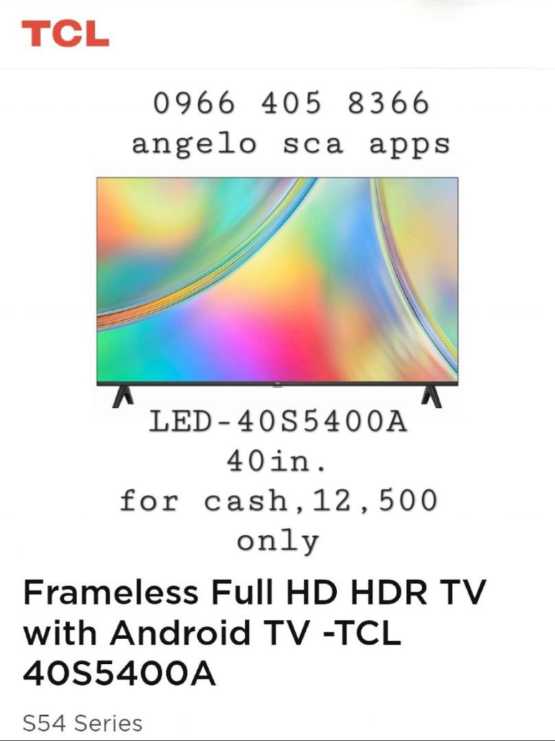 TCL LED-40S5400A 40in Full HD Android TV, TV & Home Appliances, TV ...