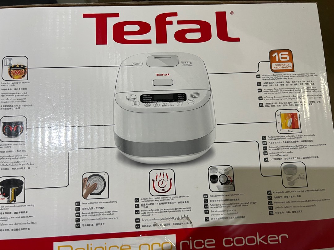 Tefal rice cooker brand new, TV & Home Appliances, Kitchen Appliances ...