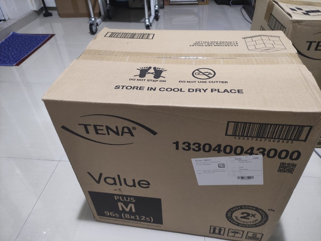 TENA Value all-in-one adult diaper (tape) BNIB (12 x 8 packs) No Profit!, Health & Nutrition ...