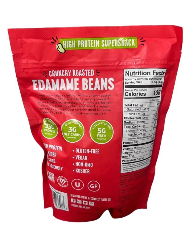 The Only Bean Keto Crunchy Roasted Edamame Beans Sriracha 生酮 香辣鬆脆乾烤毛豆