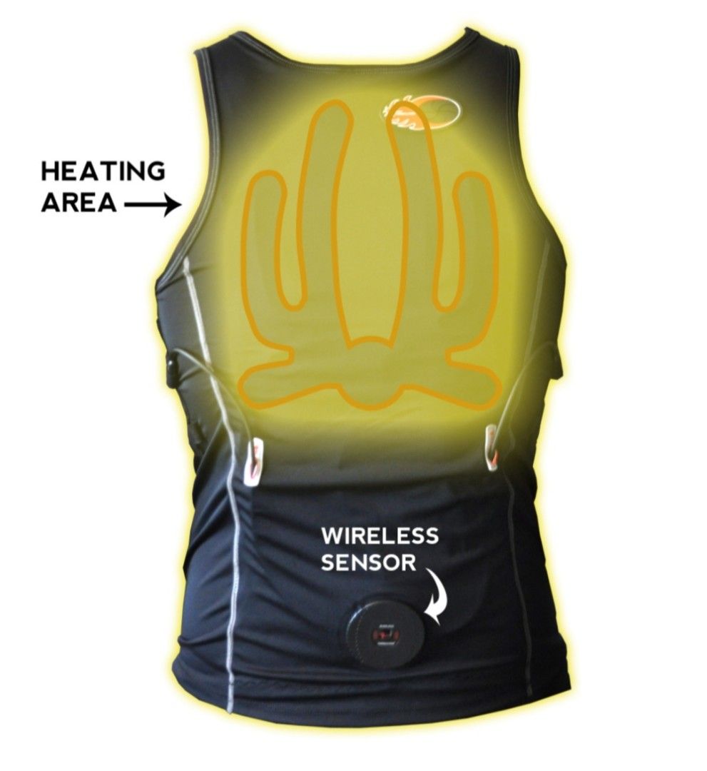 [Defected] Thermalution Power Heated Vest, Men's Fashion, Tops & Sets ...