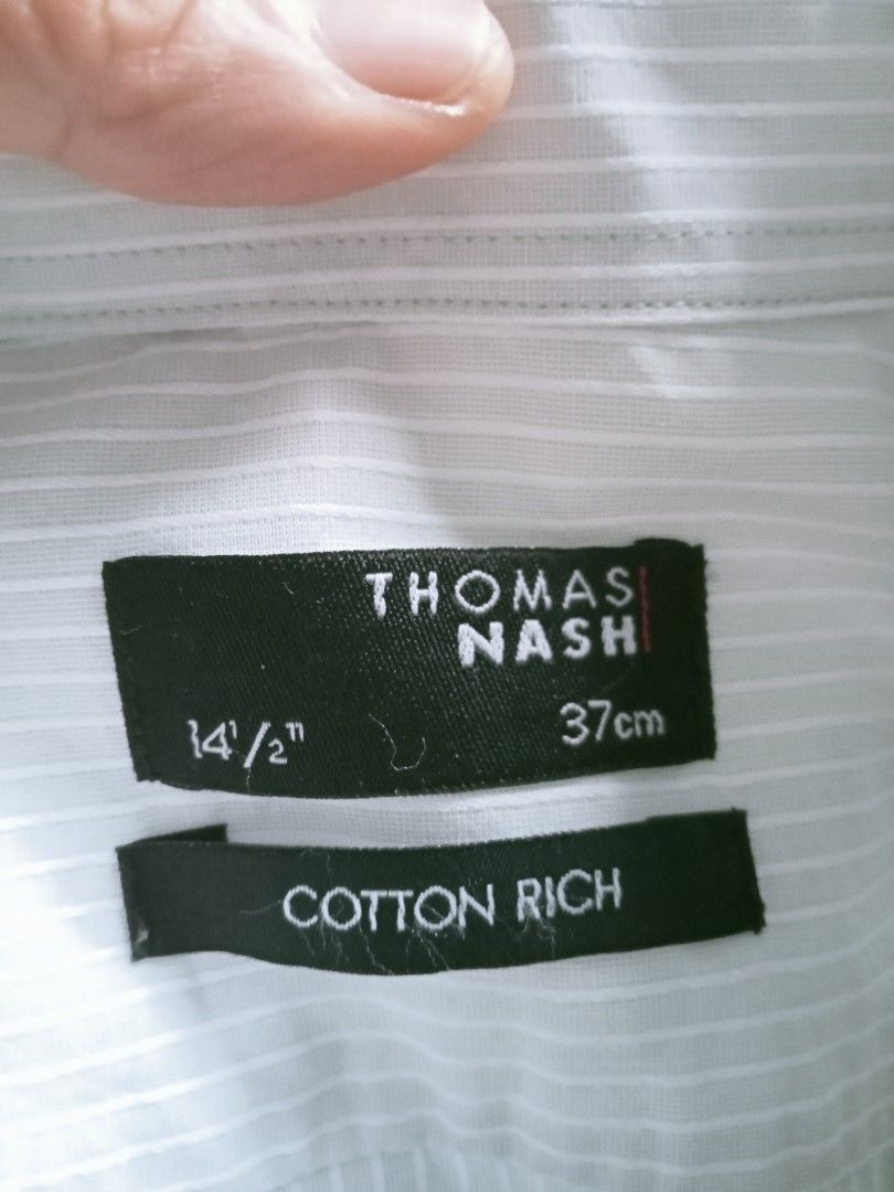 THOMAS NASH LIGHT LIGHT GREY POLO LONGSLEEVE, Men's Fashion, Tops ...